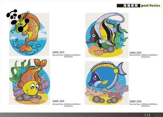 Decorative Pool Glass Mosaic Tile Animal Mosaic Pattern Swimming Pool Tile