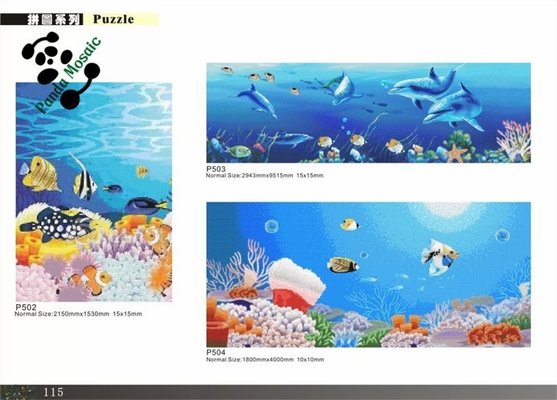 Decorative Pool Glass Mosaic Tile Animal Mosaic Pattern Swimming Pool Tile