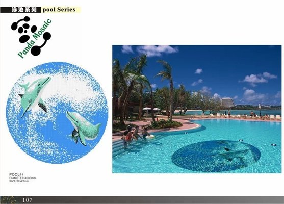 Decorative Pool Glass Mosaic Tile Animal Mosaic Pattern Swimming Pool Tile