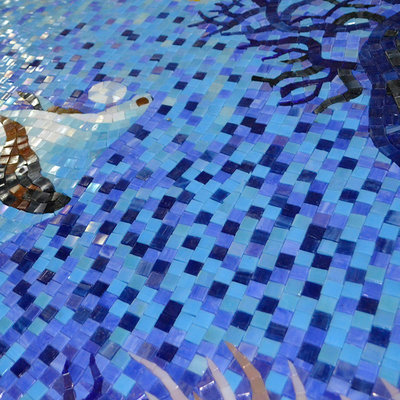 Fish Design Background Bathroom Tile Murals Beautiful Patterns JY-JH-OC03