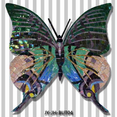 Artwork Butterfly Animals Handmade Tile Murals Glass Mosaic Materials