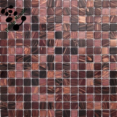 MB SMH05 Vitrified Backsplash Tile Premium Glass Mosaic Decor Brown Mosaic Wall Tile