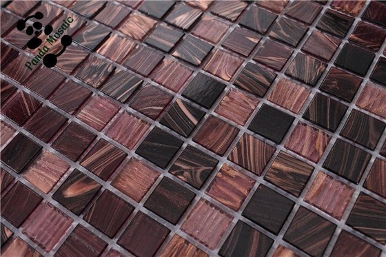 MB SMH05 Vitrified Backsplash Tile Premium Glass Mosaic Decor Brown Mosaic Wall Tile
