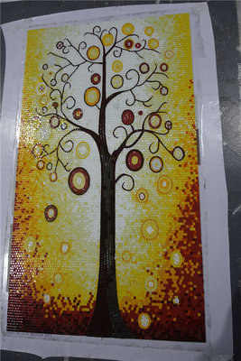 Natural Stone Tree Of Life Tile Mural , School Tile Murals Multi Pattern