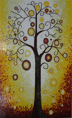 Natural Stone Tree Of Life Tile Mural , School Tile Murals Multi Pattern