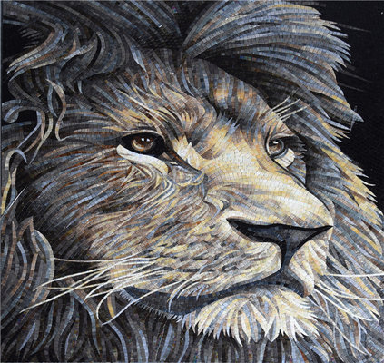 Durable Lion King Wall Mural / Bathroom Mural Wall Tiles Chemical Resistant