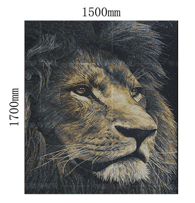 Durable Lion King Wall Mural / Bathroom Mural Wall Tiles Chemical Resistant