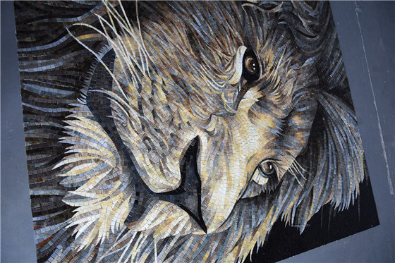 Durable Lion King Wall Mural / Bathroom Mural Wall Tiles Chemical Resistant