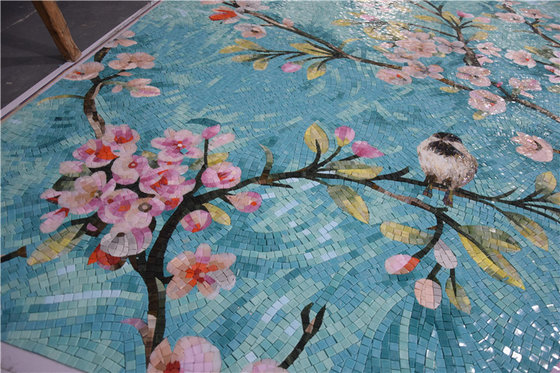 Multi Color Large Floral Wall Mural , Mural Painting Flower Designs Radiation Free
