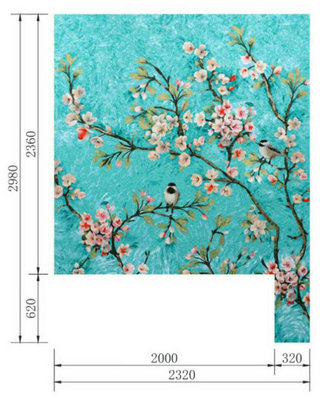 Multi Color Large Floral Wall Mural , Mural Painting Flower Designs Radiation Free
