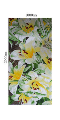 Vapor Proof Floral Wall Mural / Hand Painted Flower Murals Alkali Resistant