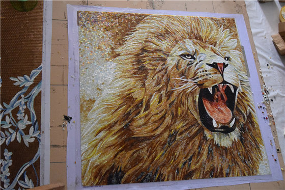 Vapor Proof Handmade Tile Murals With Wildlife Animals Pictures