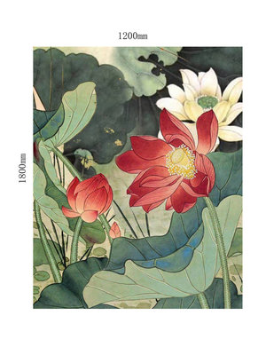 Lotus Flower Ceramic Tile Murals , Large Custom Kitchen Tile Murals