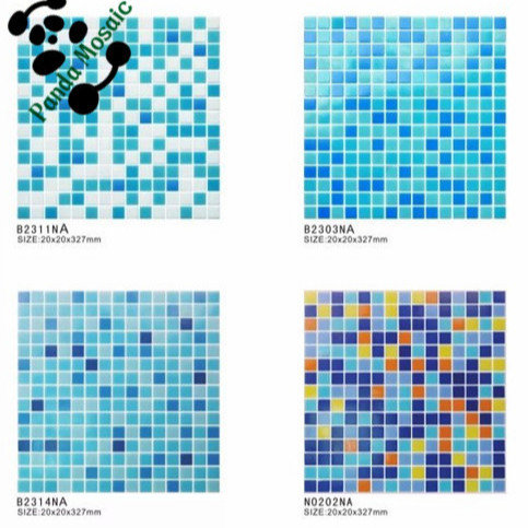 MB Wholesale Cheap Mosaic Pool Tile Chinese Glass Mosaic Swimming Pool Tile Blue
