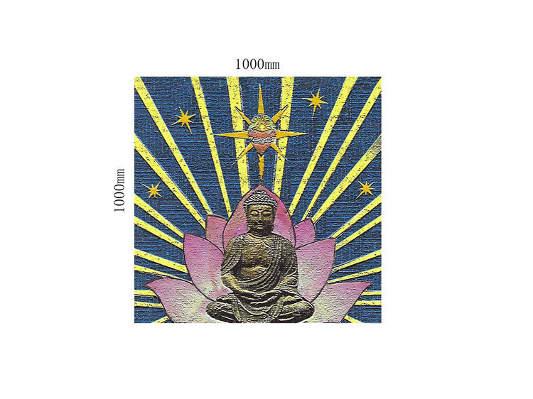 Glass Holy Handmade Tile Murals For Residential , Resort Decoration