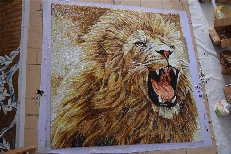 Vapor Proof Handmade Tile Murals With Wildlife Animals Pictures
