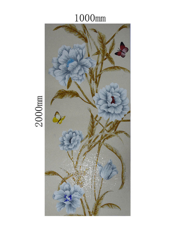 Beautiful Flower Tile Murals / Glass Mosaic Living Room Wall Murals