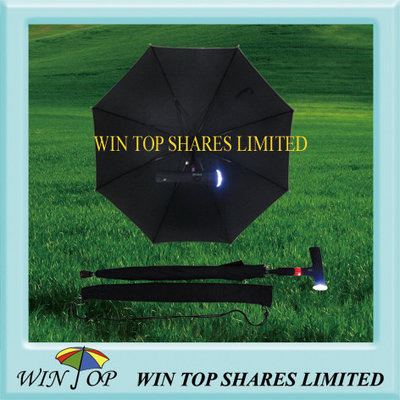 China LED Auto Stick Umbrella with Radio, Alarm Function supplier
