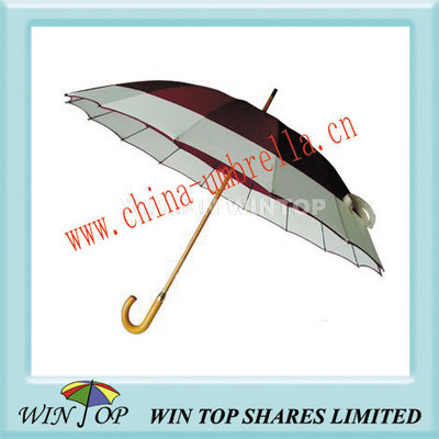 China 23" Manual Straight Wooden Umbrella Production supplier