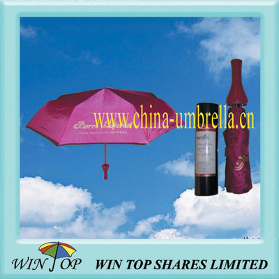 China 21" Best Seller Advertising Wine Bottle Umbrella supplier