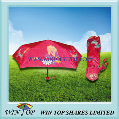 China Girl Umbrella with Heart Shape Handle supplier