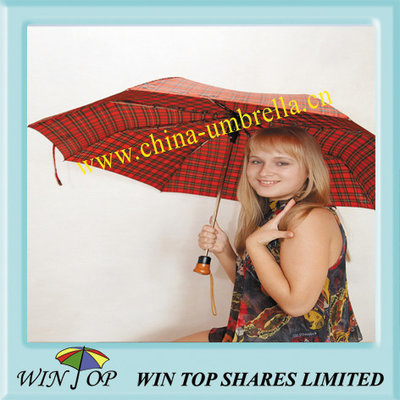 China 21" X 8k Auto 3 Fold Ladies Steel Umbrella supplier