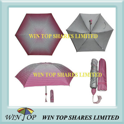 China Super Mini 3 Folding Anti UV Pocket Sun Umbrella supplier