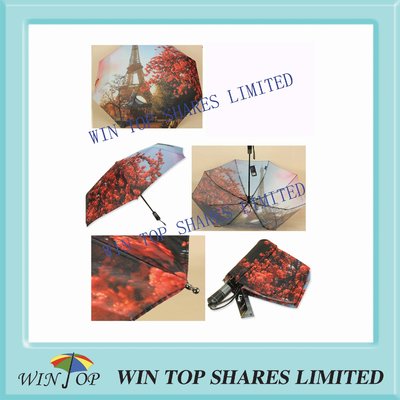 China Rotary Paper Transfer Printing Landscape Umbrella supplier