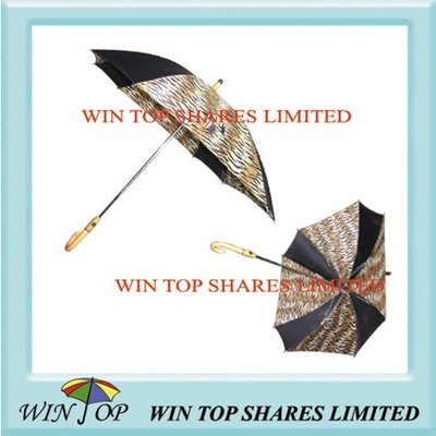 China Leopard Design Full Auto Straight Umbrella supplier