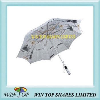 China Straight Aluminum Advertisement Paper Umbrella(WT5063) supplier