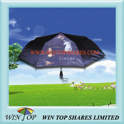 China 3 Folds Art Umbrella with Printing(WT5068) supplier