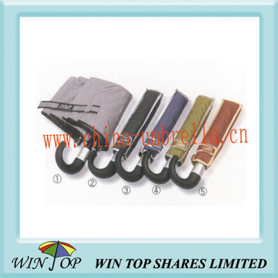 China 21" 3 Folding Full Auto Solid Umbrella with Piping supplier