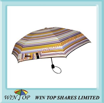 China 21" 3 Folding Full Auto Printed Umbrella supplier