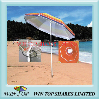 China 360 Degree Tilt Beach Umbrella W/ UV Resistance supplier
