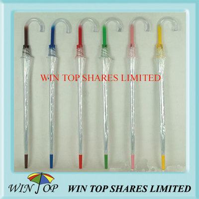 China 23" Transparent Poe Umbrella for European Market (WTP079) supplier