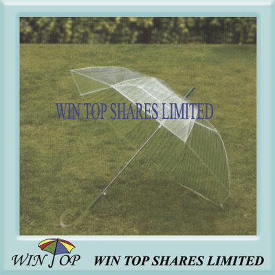 China 23" Crystal Handle Clear Poe Umbrella supplier
