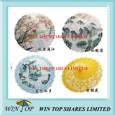 China China landscape painting paper art parasol supplier