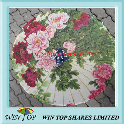 China Peony flower Traditional Chinese Painting umbrella supplier