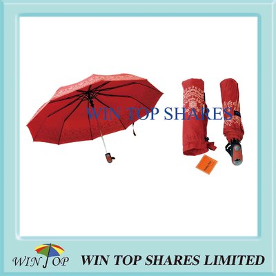 China Orange Pongee Classical Automatic Umbrella supplier