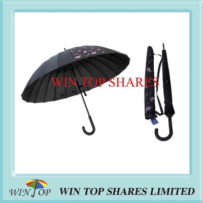 China 24k 24 Ribs Manual Carry Bag Black Steel Umbrella supplier