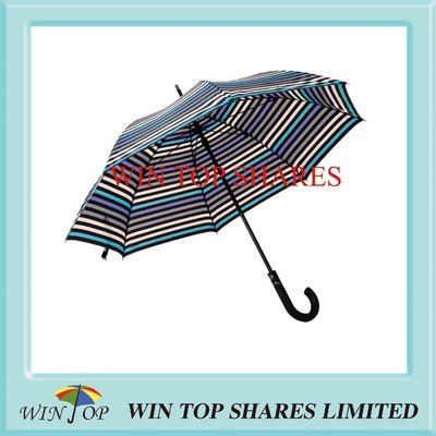 China Elegant Stripe Style Auto Open Patent Umbrella supplier