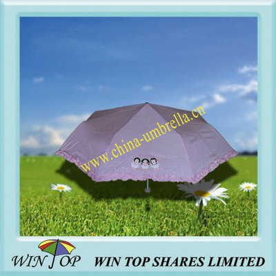 21" 3 Fold Lace Umbrella with Bag supplier