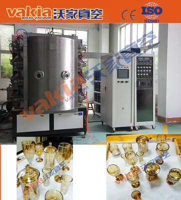 Crystal Cups PVD Coating Equipment Glass Ashtrays Gold Arc Plating Machine