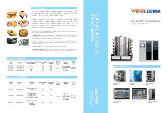 PVD vacuum Coating Equipment , Cathodic Arc Deposition Plasma Plating Machine