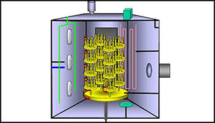 Pvd Gold Plating Machine , Thin Film Coating Equipment For Watches Cases