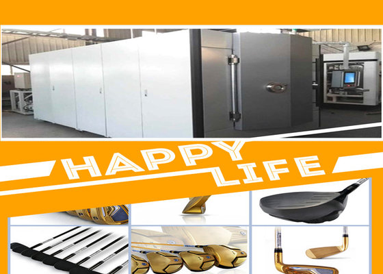 High Reflective Matte Gold PVD Plating Machine , Vacuum Coating Plant For Club Head