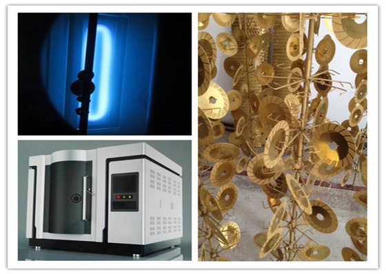 Vertical TiN / Hard Titanium Nitride Coating Equipment For Diamond Metal Files