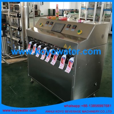 KOYO 8 nozzle juice pouch filler/flavoured drink bag pouch filling sealing packing machine