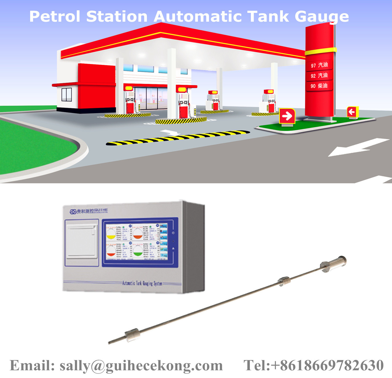Guihe Automatic tank gauge ATG for petrol station Magnetostrictive level sensor