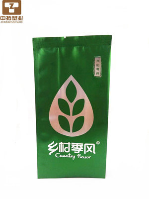 Side Gusset Plastic Food Packaging Bags Quad Seal Organ Bag For Nut  Snack Food Foil Bag